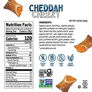 Quinn Cheddah Cheezy Filled Pretzel Nuggets - Made with Real Ingredients, Whole Grain Sorghum, Sea Salt, Vegan, Gluten Free, Dairy Free, Non-GMO - 5.8 Oz (Pack of 8)
