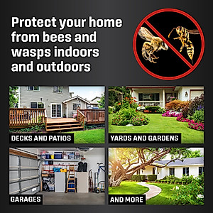 Exterminator’s Choice - Bee and Wasp Defense Spray - One Gallon - Natural, Non-Toxic Bee and Wasp Repellent - Quick and Easy Pest Control - Safe Around Kids and Pets