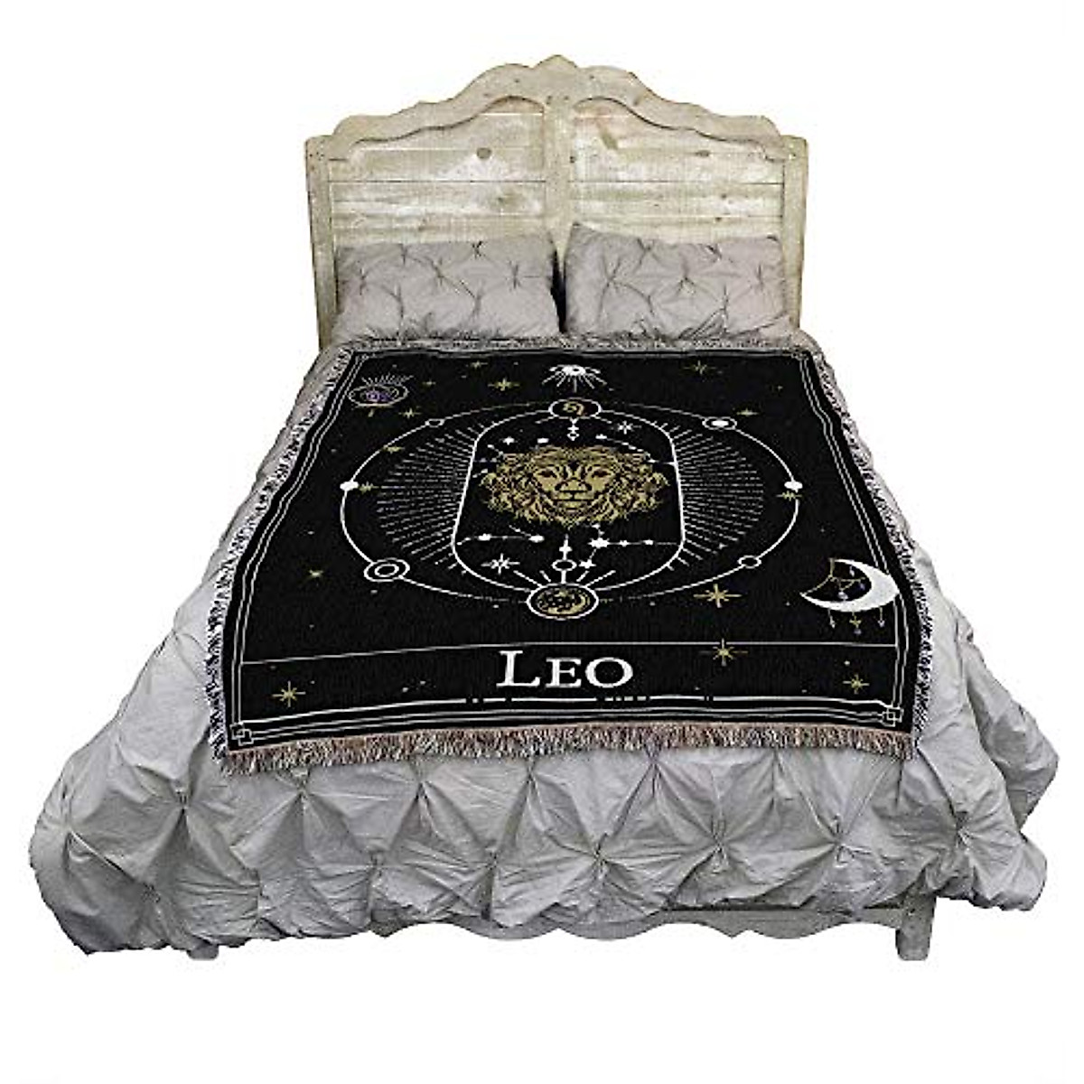 Pure Country Weavers Zodiac - Leo Tarot Card Blanket - Gift Tapestry Throw Woven from Cotton - Made in The USA (72x54)