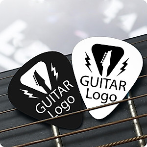 Custom Guitar Picks 6-180 pack Personalized Guitar Picks Set Design Photo Text Name 0.71mm Thin, Electric Guitar Bass Ukulele Accessories Memorial Gift for Men Women (0.71mm Double Sided Printing)