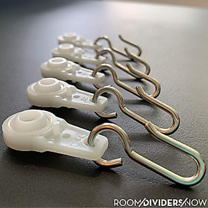 Room/Dividers/Now Wall-Mounted Track Roller Hooks (1 Pack of 20), Curtain Track Hooks