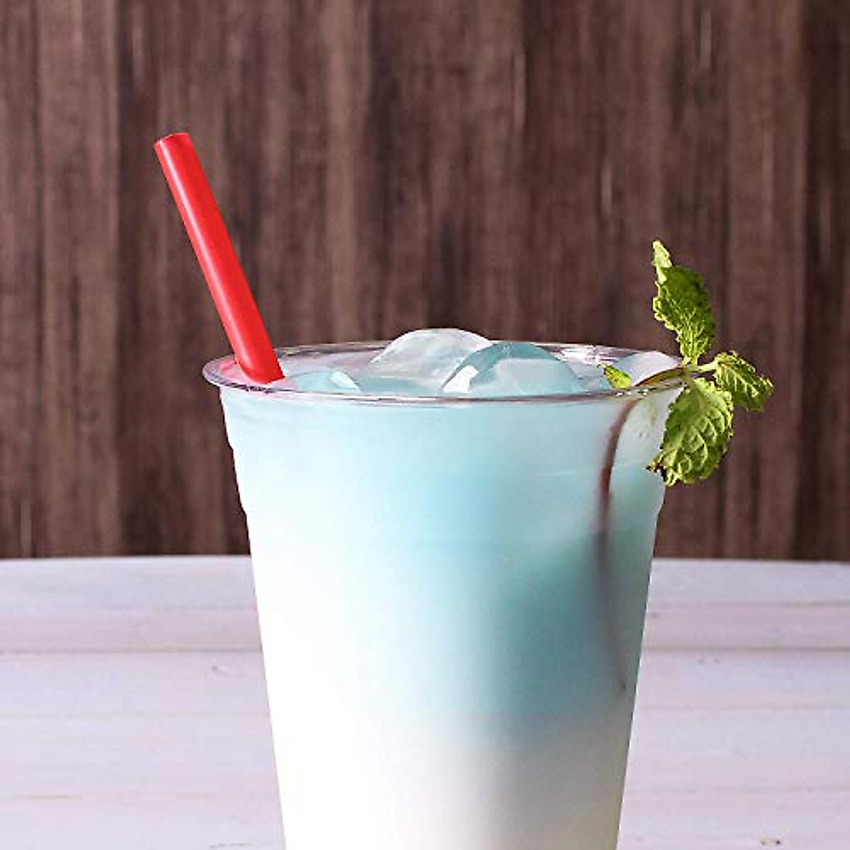 Karat C9130 (Red) 7.75" Giant Straws (8mm Diameter), Paper-Wrapped, Red (Case of 7500)