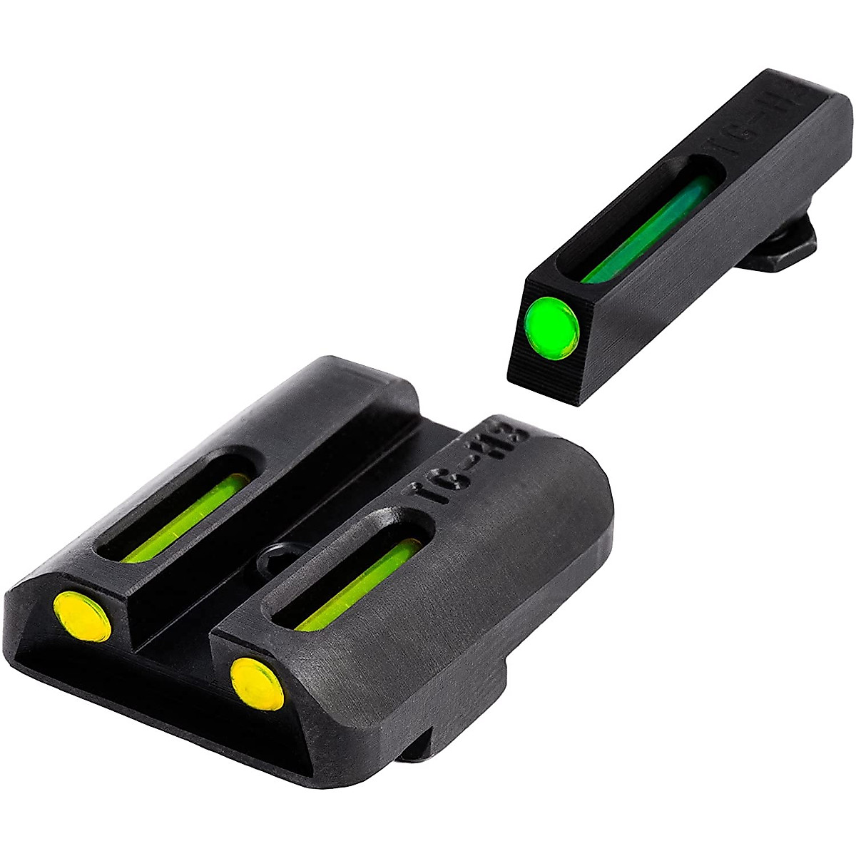 TruGlo TFO Tritium Fiber Optic Handgun Laser Sight Accessories Set with Rear Colors, Fits Glock 17/17L, 19, 22, 23, 24 Models and More, Yellow Light