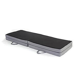 American Furniture Alliance Adult Quadfold Hide 'A Mat, Black/Charcoal, Full Folding-Mattress