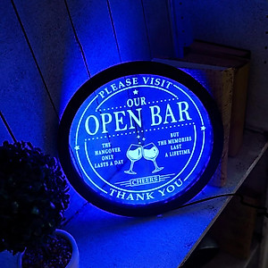 Bar Open Neon Sign, Open Sign For Bar, Neon Open Signs For Bar, Neon Bar Signs, Bar Store Logo Sign, Open Neon Sign, Business Neon Sign