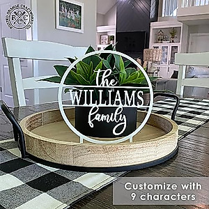 ROCC RUSTED ORANGE CRAFTWORKS CO. Anderson Tabletop or Shelf Personalized Name Sign - freestanding personalized family name sign last name signs for home decor custom name sign standing (12 inch Family Name)