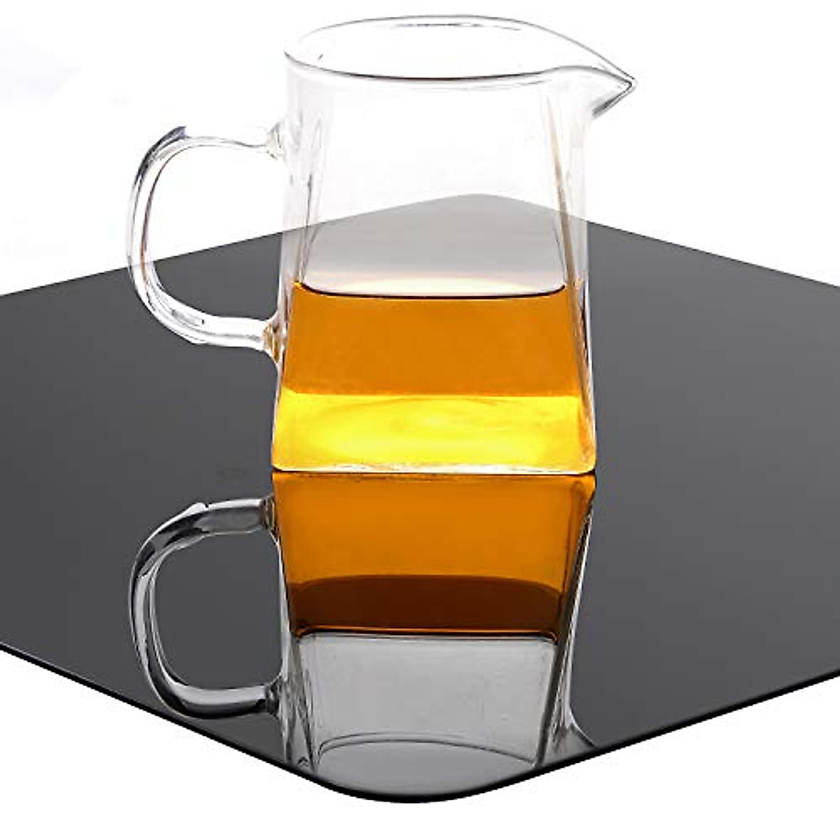 Acrylic White & Black Reflective Display Table Riser Backdrops for Professional Product Photography, KINJOEK 12 x 12 Inch, 30 x 30 cm Background Boards for Product Table Top Photography Shooting