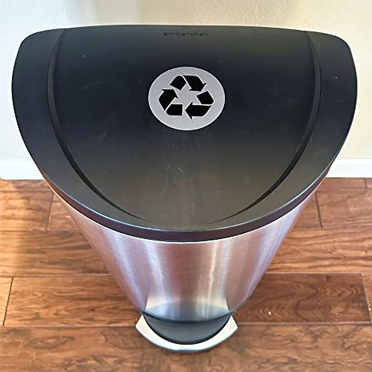 Stickios Recycle Stickers for Trash Cans (3 PCS) - Bubble-Free, Damage-Free, Removable Vinyl - Indoor or Outdoor Garbage Bins - Waste Management Stickers (Silver)