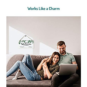 Fun-Plus WiFi Password Sign for Home, 12″x6″ PVC Plastic Wall Decoration Hanging Sign, High Precision Printing, Water and Humidity Proof, WiFi Sign, Guest Room Decor, Guest Room Essentials, WiF