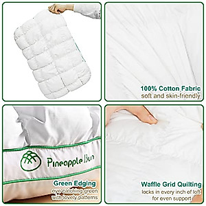 YOUR MOON Fluffy Support Bed Pillow Queen Size, Super Soft Premium Down-Alternative Filling for Sleeping, Luxury Hotel Quality Bed Pillows for Side Sleeper (White)