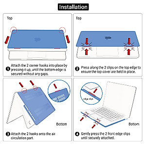 IBENZER Compatible with 2024 2023 M2 MacBook Pro 13 Inch Case 2024-2016 M1 A2338 A2289 A2251 A2159 A1989 A1706 A1708, Hard Shell Case&Keyboard Cover&Type C for Mac Pro 13,Crystal Clear,T13CYCL+1TC