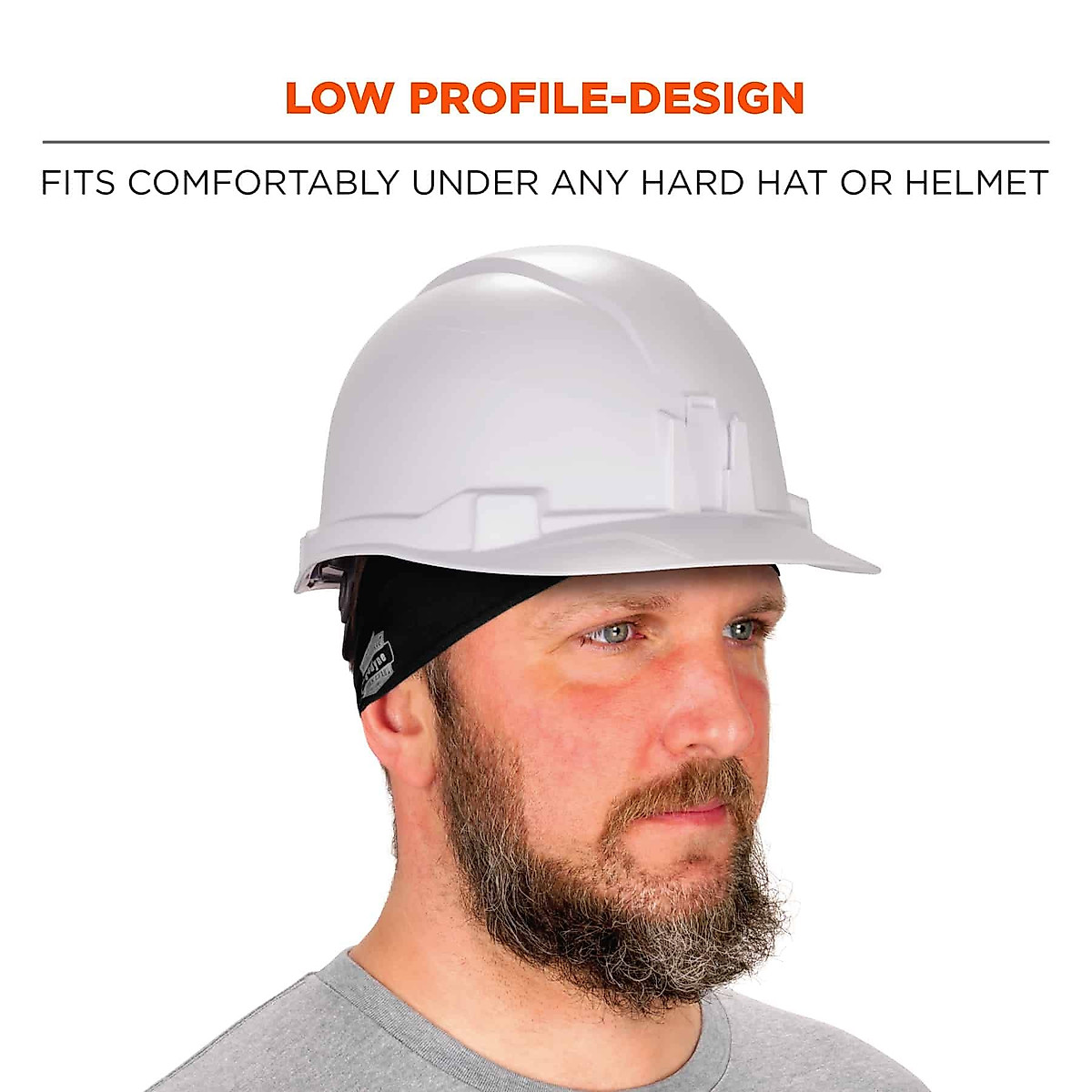 Ergodyne Chill Its 6634 Cooling Headband, Sports Headbands for Men and Women, Moisture Wicking, Black