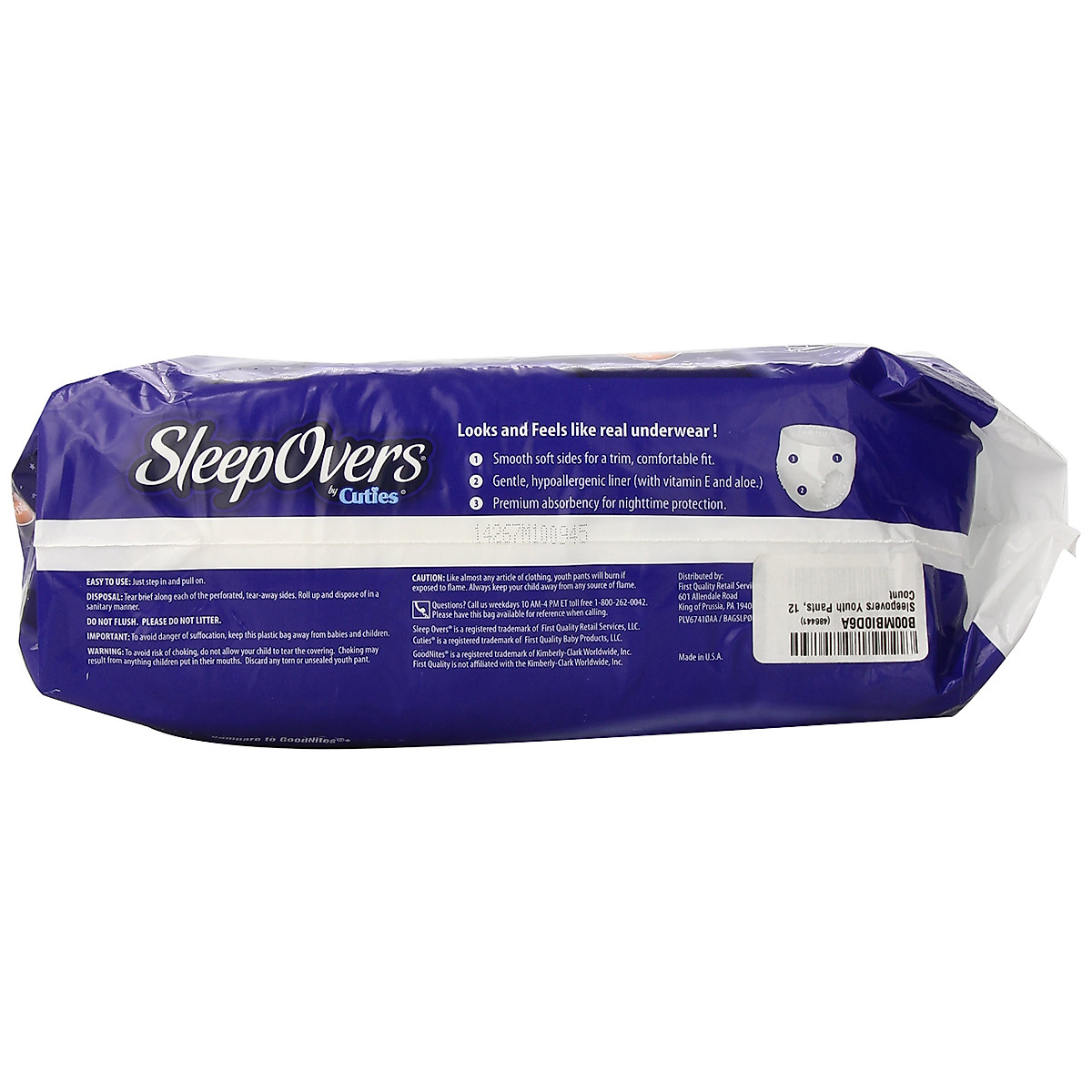 Sleepovers Youth Pants, Large/X-Large, 12 Count