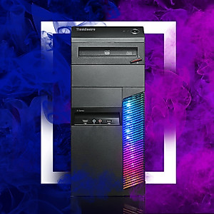 Lenovo Gaming PC Desktop RGB Computer Intel Quad I5 up to 3.6GHz + GeForce GTX 1050 Ti 4G GDDR5, 16GB RAM, 128G SSD + 2TB, RGB Keyboard & Mouse, WiFi & Bluetooth, DVD, Win 10 Pro (Renewed)