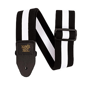 Ernie Ball Stretch Comfort Guitar Strap, Racer White (P05327)
