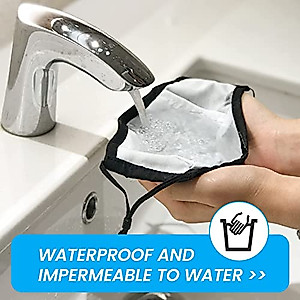 3-Ply Cloth Face Mask 6 Pack,Washable, Reusable and Breathable Face Covering with Adjustable Ear Protection Loops women/men (Black*6)