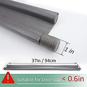 Bluearks 37 Inch Door Draft Stopper, Under Door Draft Stopper for Bottom, Twin Door Draft Stopper, Adjustable Door Sweep, Door Noise Blocker Cold Air (Size Adjustable