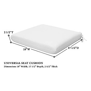 Honeycomb Indoor/Outdoor Textured Solid Scarlet Red Universal Seat Cushion: Recycled Fiberfill, Weather Resistant, Comfortable and Stylish Pack of 2 Patio Cushions: 18" W x 17.5" D x 2.5" T