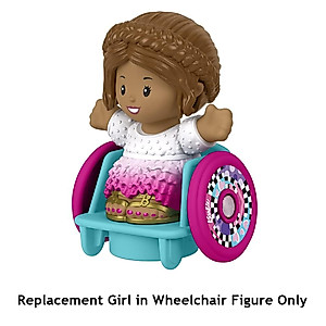Replacement Part for Fisher-Price Little People Playset - Replacement Female Girl in Wheelchair Dressed for a Party ~ Inspired by Barbie You Can Be Anything