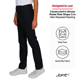 Jofit Apparel Women’s Athletic Clothing Full Length Slimmer Pant for Golf & Tennis, Size XX-Large, Black