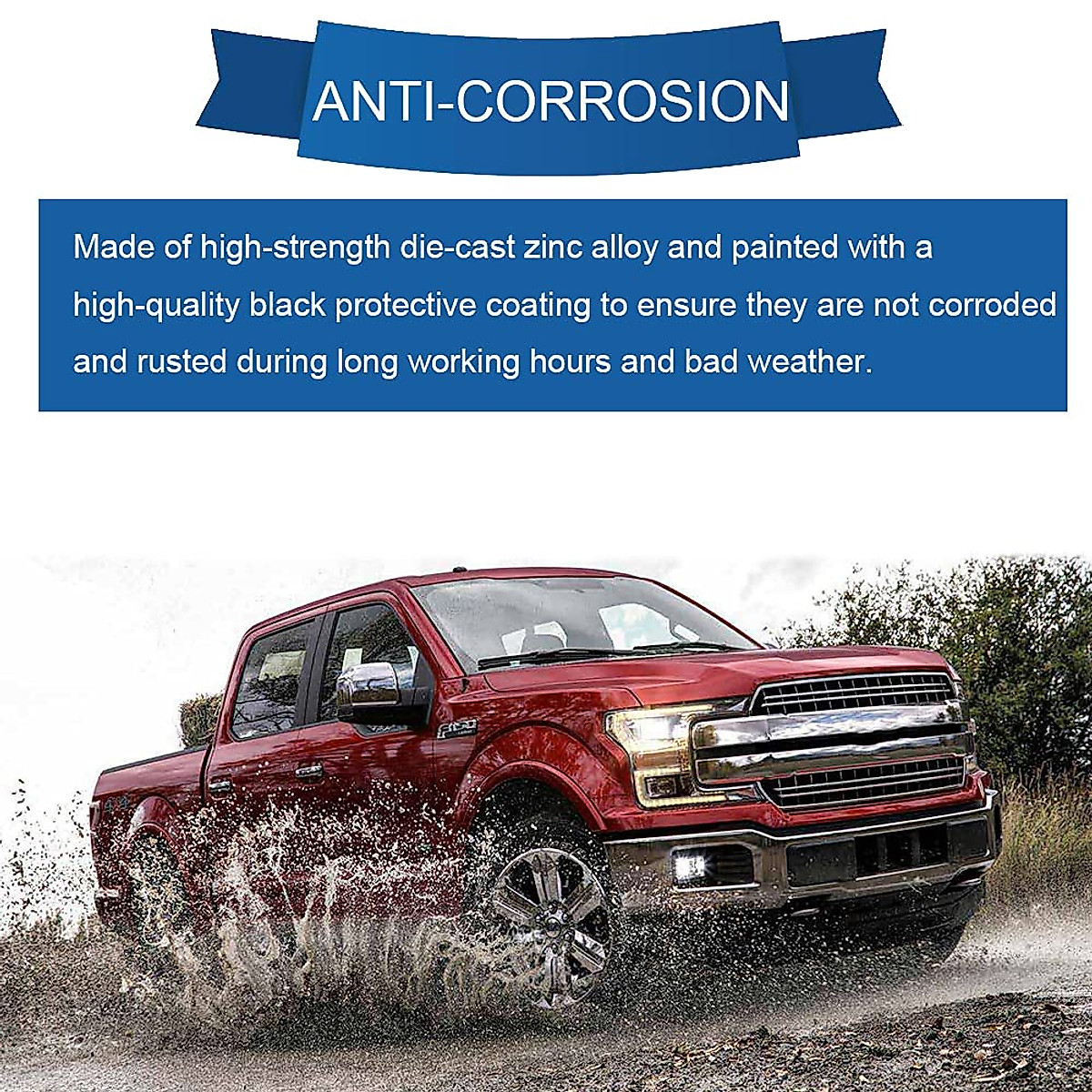 Bed Tie Down Anchors for Ford F150 F250 F350 2015-2021 Truck Cargo Bed Tie Downs Boxlink Cleats with Plates, Replacement for FL3Z99000A64B FL3Z-9928408-AB