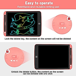 2 Pack LCD Writing Tablet for Kids, Colorful 10 Inch Doodle Board Drawing Pad, Scribbler Boards Drawing Tablet, Kids Learning Educational Toys Gifts for 2 3 4 5 6 7 8 Year Old Girls Boys Toddlers
