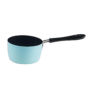 Milk Pan, Small Saucepan Cookware Butter Warmer, Sauce Pan Soup Pot, Sauce Pan for Outdoor Stove Top Breakfast, Induction Cooker, Blue