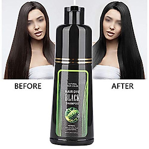 Natural Black Hair Shampoo, White to Black Shampoo for Men and Women, White Hair Removal Dye Hair Coloring Shampoo(250ml)