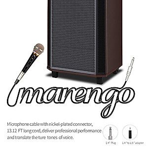 Marengo Handheld Dynamic Microphone for Karaoke Singing, Wired XLR Microphone with On and Off Switch and 13ft Detachable XLR Cable
