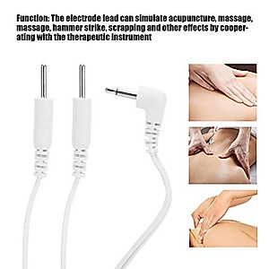 Electrode Wire Electrode Cabl 10pcs Bag DC 2.5mm 1.2m 2‑in‑1 Pin Type Electrode Wires Cable for TENS Unit Physiotherapy Machine