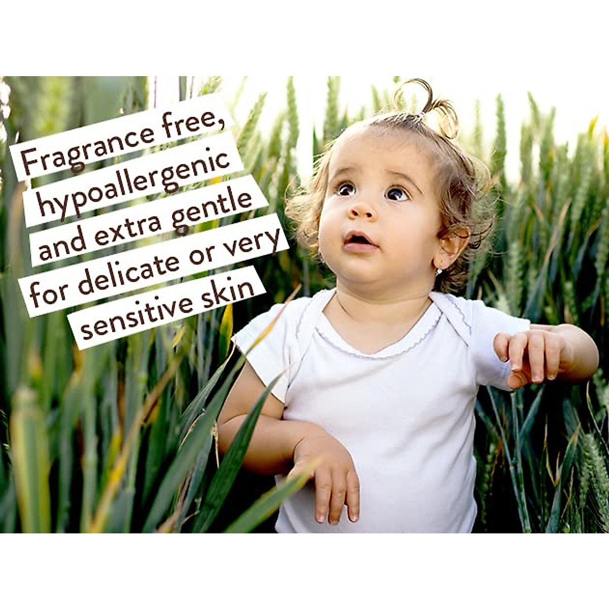 Babo Botanicals Sensitive Baby Fragrance-Free 2-in-1 Bubble Bath & Wash - Shea Butter, Calendula & Oat - Vegan - EWG Verified - For Babies & Kids