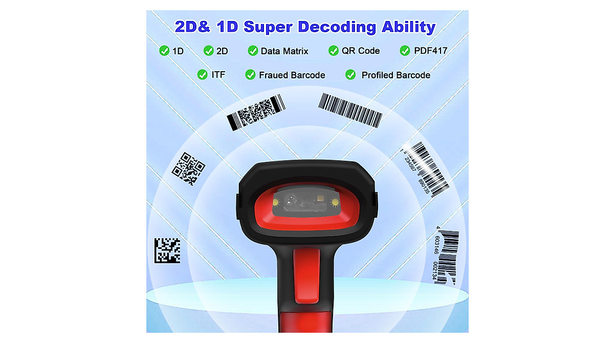 Industrial 2D Bluetooth Barcode Scanner - Fast & Reliable