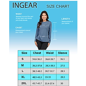 INGEAR Women's Long Sleeve Sun Protection Swim Shirt UV Womens Sun Shirts Rash Guard Pink