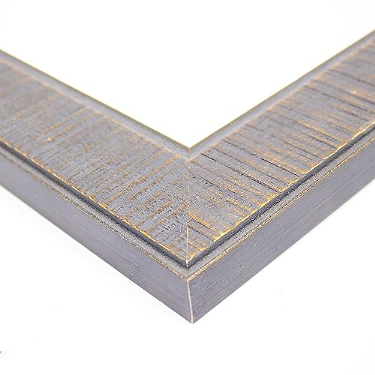 25x5 Frame Grey Solid Wood Picture Frame Width 1.625 Inches | Interior Frame Depth 0.5 Inches | Gladys Distressed Photo Frame Complete with UV Acrylic, Foam Board Backing & Hanging Hardware