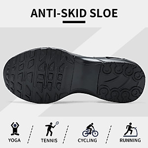 Women's Walking Shoes Sock Sneakers Light Weight Air Cushion Slip On Breathe Mesh Working Shoes Platform Loafers Allblack