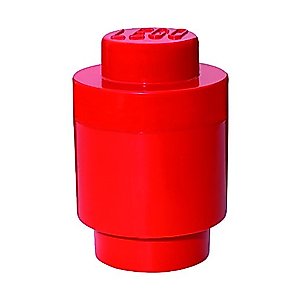 LEGO Red Storage Box Brick 1 Round Bright
