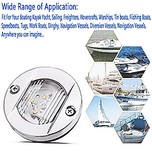 6 Pcs Marine Boat LED Cabin Deck Courtesy Light Stern Transom Lights 12V Blue for Boating Kayak Yacht, Dinghy, Sailboat, Pontoons, Navigation Vessels, Freighters, Hovercrafts, Hunting & Fishing
