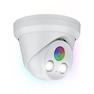 5MP Full Color PoE IP Camera, 2.8mm Lens 118° Wide Angle, F1.0 Aperture, 98.4ft Full Color Night Vision, Human/Vehicle Detection, Built-in Mic, Metal Housing, IP67 Weatherproof, Works with HKV