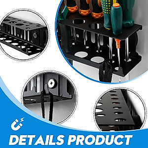 Magnetic Screwdriver Holder, Screwdriver Organizer, Magnetic Pliers Organizer, Punch-free Design is Suitable for Metal Surfaces of Various Tool Box Carts, Nail Boards, Garage Tool Racks, Workbenches