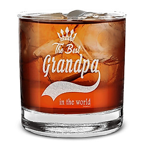 shop4ever® The Best Grandpa In The World Engraved Whiskey Glass