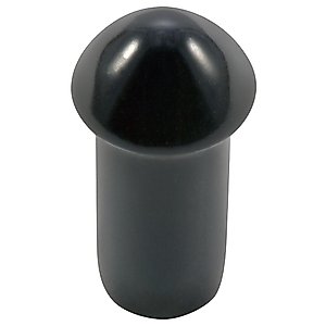 Caplugs 99190257 Plastic Cap with Flanges. VCF-140-8, Vinyl, Cap ID 0.140" Length 0.500", Black (Pack of 1000)