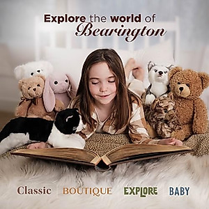 Bearington Baby Wee Waggles, 8 x 7 Inch Small Bunny Tail Stuffed Animal Baby Boy Lovey, Baby Security Blanket