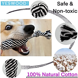 YESWOOD! Puppy Rope Toys for Small Dogs, Rope Candy Toys, Puppy Dental Cleaning Chew Toys Knots Dog Rope Toy for Aggressive Chewers Smart Newborn Pet and High Active Puppies (4 Packs)