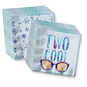 Two Cool Winter 2nd Birthday Party Supplies Set Plates Napkins Cups Tableware Kit for 16
