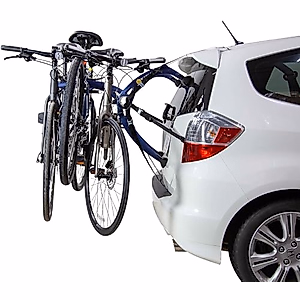 Saris Bones EX Car Trunk Bicycle Rack Carrier, Mounts 3 Bike, Blue - Durable, Rust-Free, Anti-Sway Straps, Fits Most Vehicles, Made in USA, Arc-Based Design, 100% Recyclable Materials