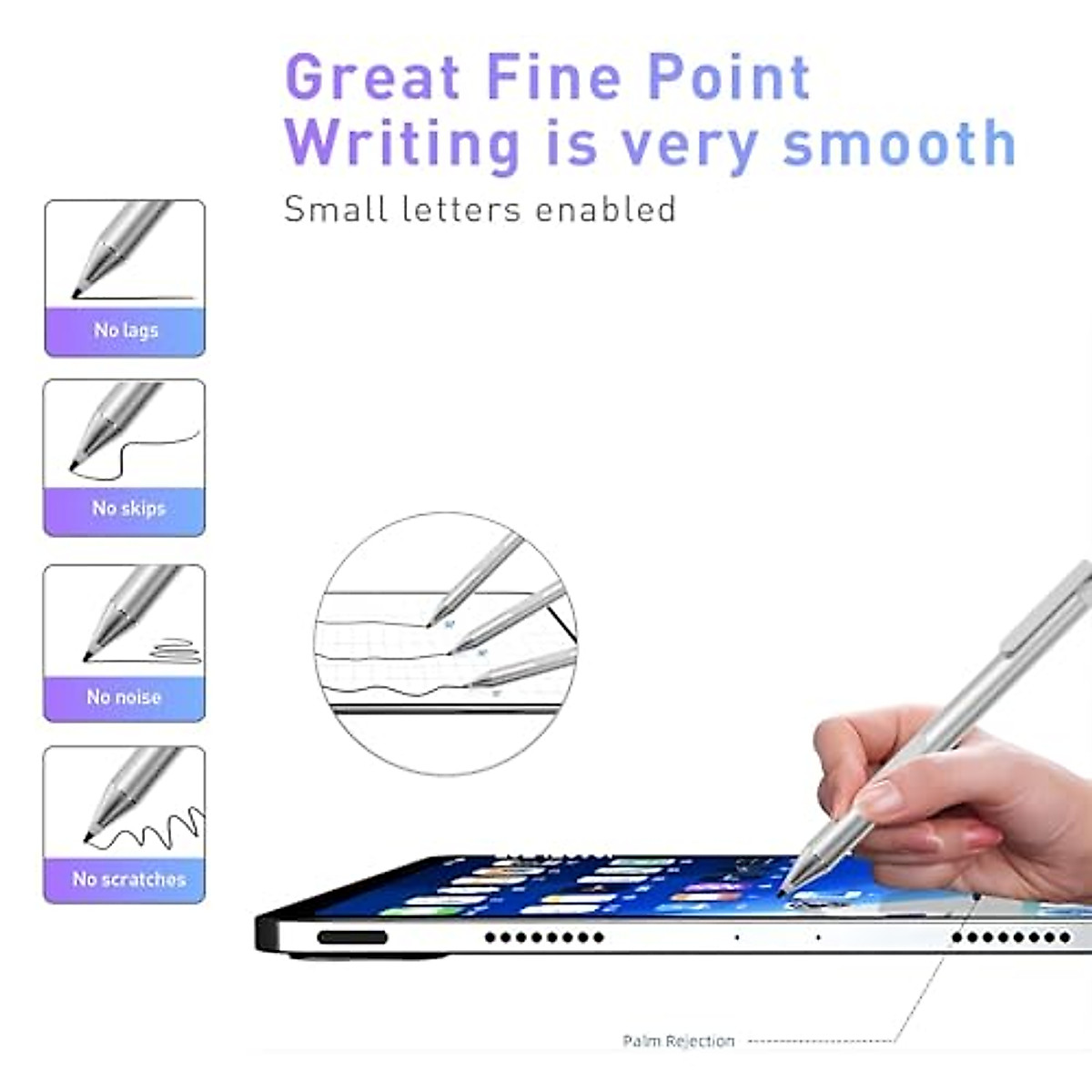 Stylus Pen for Dell 7420/5591/5490 2-in-1, for Dell 2-in-1 Latitude 9520/9510/7420/7410, XPS 9310/7390, Precision 5530 (Check The Compatible List Before Purchase)