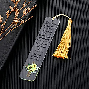 Bookmarks for Women Christian Gifts for Women Acrylic Bookmarks for Women Teen Girls Bible Verse Bookmarks for Women Teen Girls Book Lovers Birthday Gifts for Teen Girls Stocking Stuffers for Teens