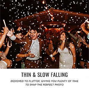 Dissolving Water Soluble Rice Paper Confetti White Wedding Confetti 20000 Pieces 150 Gram 2CM Biodegradable Circle for Send Off Outdoor Beach Reception Ceremony Celebration Classic Modern Decoration