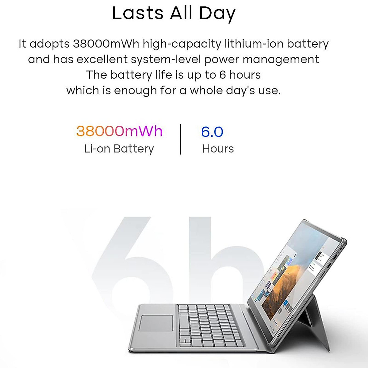 Honio Tablet PC, 13 Inch Touchscreen Magnetic Keyboard Gaming Tablet 2K IPS (US Plug)