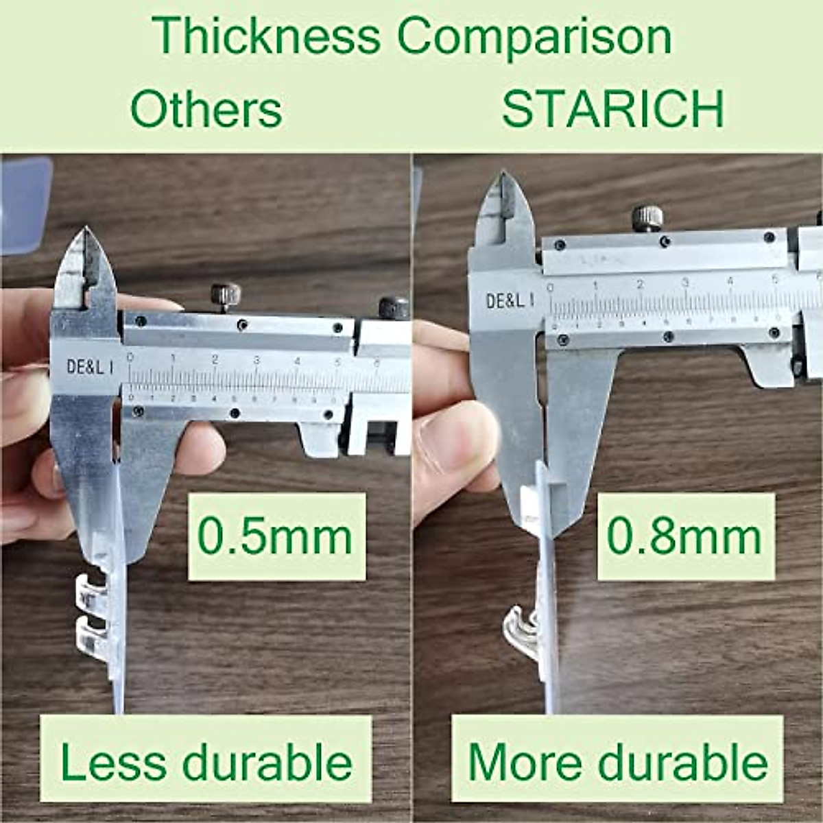 STARICH Adhesive for Shower Caddy, Adhesive Hooks for Shower, Adhesive Wall Mount, Self Adhesive Corner Shelf, Shower Caddy Adhesive Replacement Waterproof for Bathroom, Kitchen, Wire Hook 12 Pack